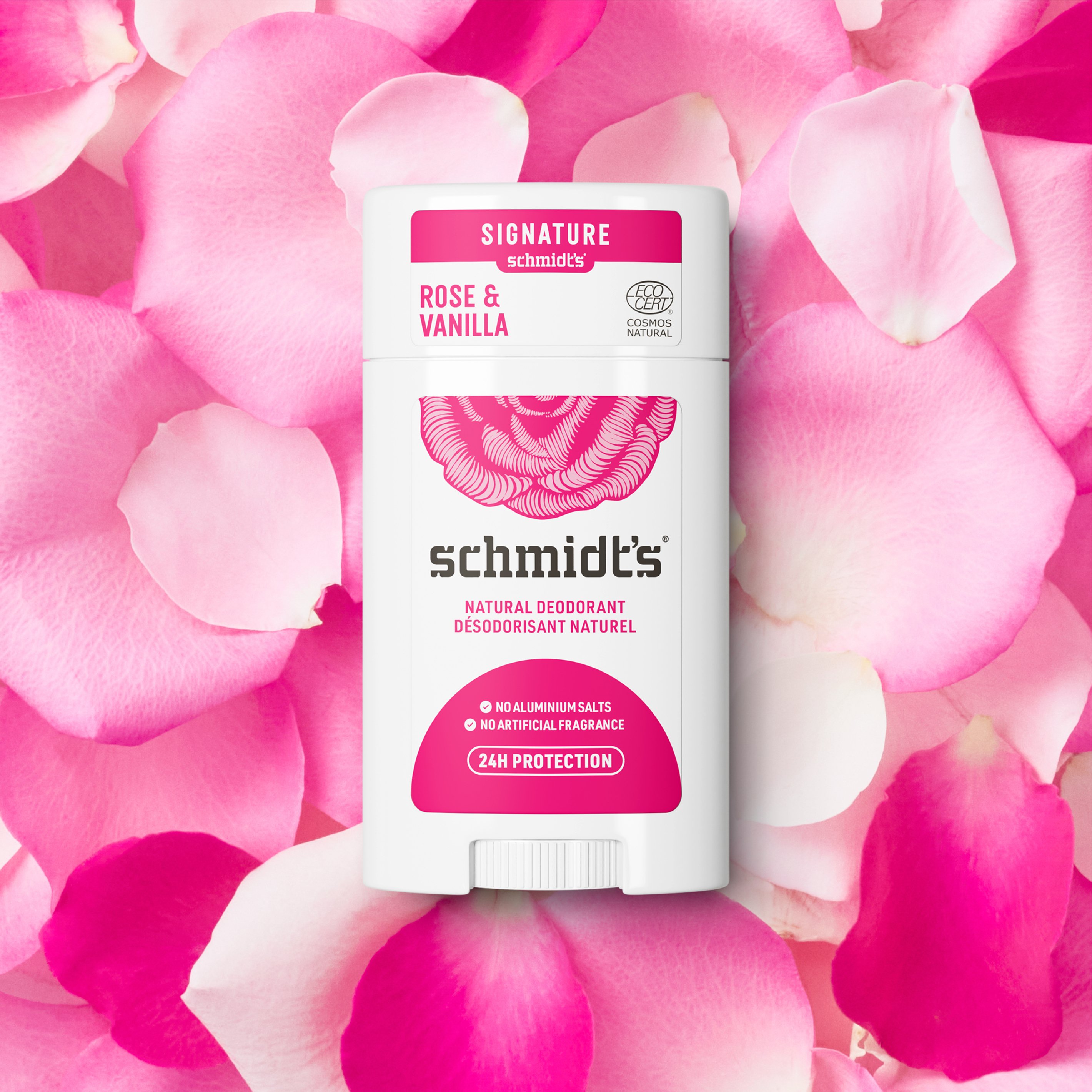 Rose & Vanilla Natural Deodorant Stick | Schmidt's